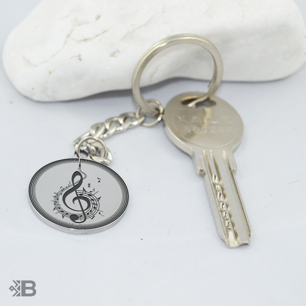 Sol Anahtarı Yuvarlak Çelik Anahtarlık - bayzade.net